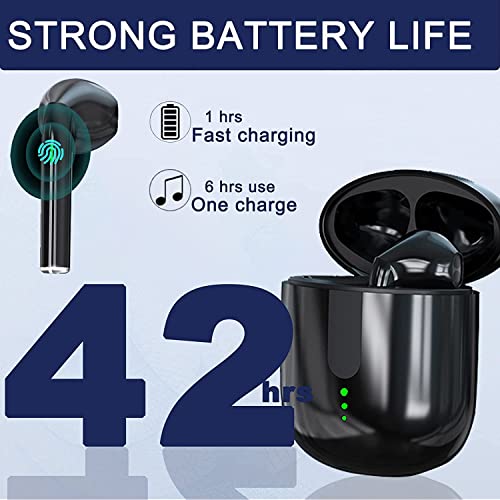 Wireless Earbuds,Bluetooth 5.3 Noise Cancelling Earbuds,Bluetooth Headphones 3D HIFI Stereo Bass, IPX7 Waterproof Sports Touch Control with USB-C Fast Charge Mini Charging Case for Android ios