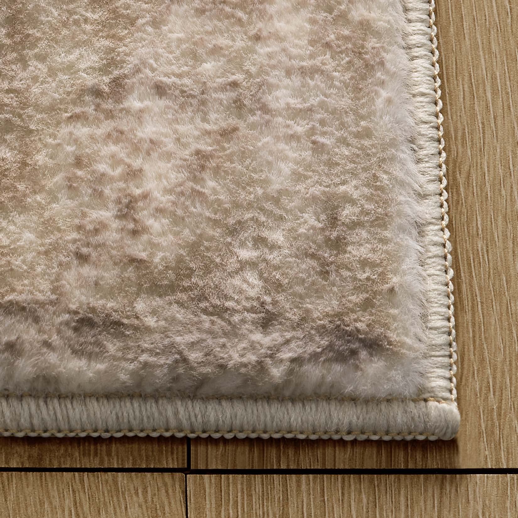 Area Rug Living Room Rugs 8x10 Washable: Indoor Soft Low Shaggy Fluffy Pile Carpet Abstract Decor Large for Bedroom Dining Room Under Kitchen Table Home Office - Beige/Ivory