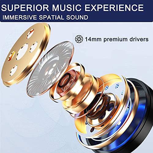 Wireless Earbuds,Bluetooth 5.3 Noise Cancelling Earbuds,Bluetooth Headphones 3D HIFI Stereo Bass, IPX7 Waterproof Sports Touch Control with USB-C Fast Charge Mini Charging Case for Android ios