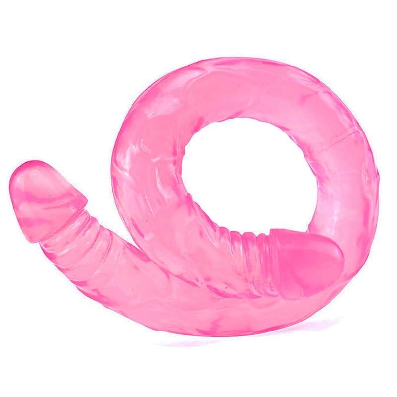 Non-irritating 18.11 inches Silicone Material Double Headed Silicone Strong Suction Cup for Hands-Free Realistic Classic Double-Ended Wand for Women - XjmFx26-2