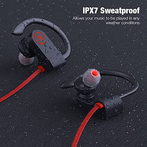Boean Bluetooth Headphones Wireless Earbuds Bluetooth 5.3 Running Headphones IPX7 Waterproof Earphones with 15 Hrs Playtime Stereo Sound Isolation Headsets for Workout Gym