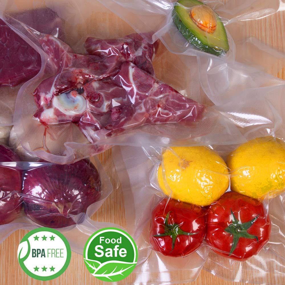 SurpOxyLoc 6 Pack 8"x20'(3Rolls) and11"x20'(3Rolls) Food Vacuum Sealer Bags Rolls with BPA Free,Heavy Duty,Great for Sous Vide and Vac Seal storage