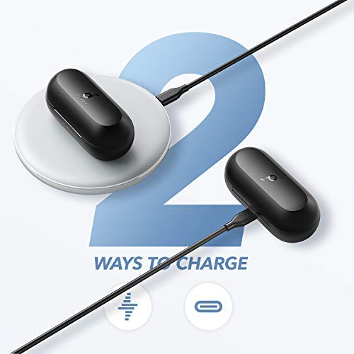 Soundcore by Anker Life A1 True Wireless Earbuds, Powerful Customized Sound, 35H Playtime, Wireless Charging, USB-C Fast Charge, IPX7 Waterproof, Button Control, Bluetooth Earbuds(Renewed)