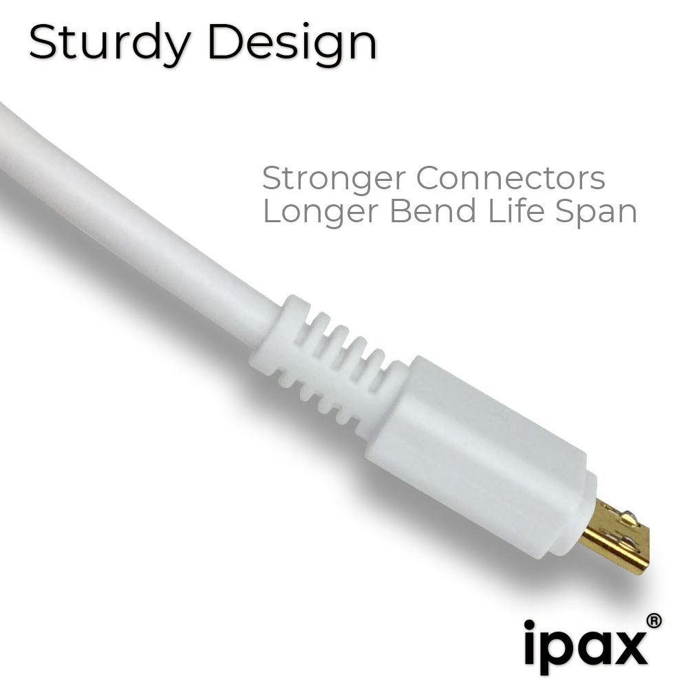 Ipax 2X 6 Ft Hi-Speed Fast White Micro-USB Charging Cable Cord Compatible with Samsung Galaxy J2 Prime Core J4+ J6+ J8 S6 S7 Huawei Mate SE Huawei Honor 8X Xiaomi Redmi Note 6 Pro Blu Vivo XL4 Studio