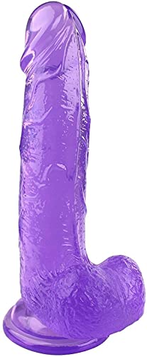 8 inches Delicate Silicone Suction Cup Realistic Classic Dick Wand with Strong Suction Cups for Men and Women or Men's and Women's Games cI6