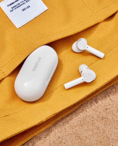 OnePlus Buds Z - True Wireless in-Ear Earbuds with Charging Case, White – Fast Charging, Deep Bass, Comfortable and Lightweight, IP55,Glossy White