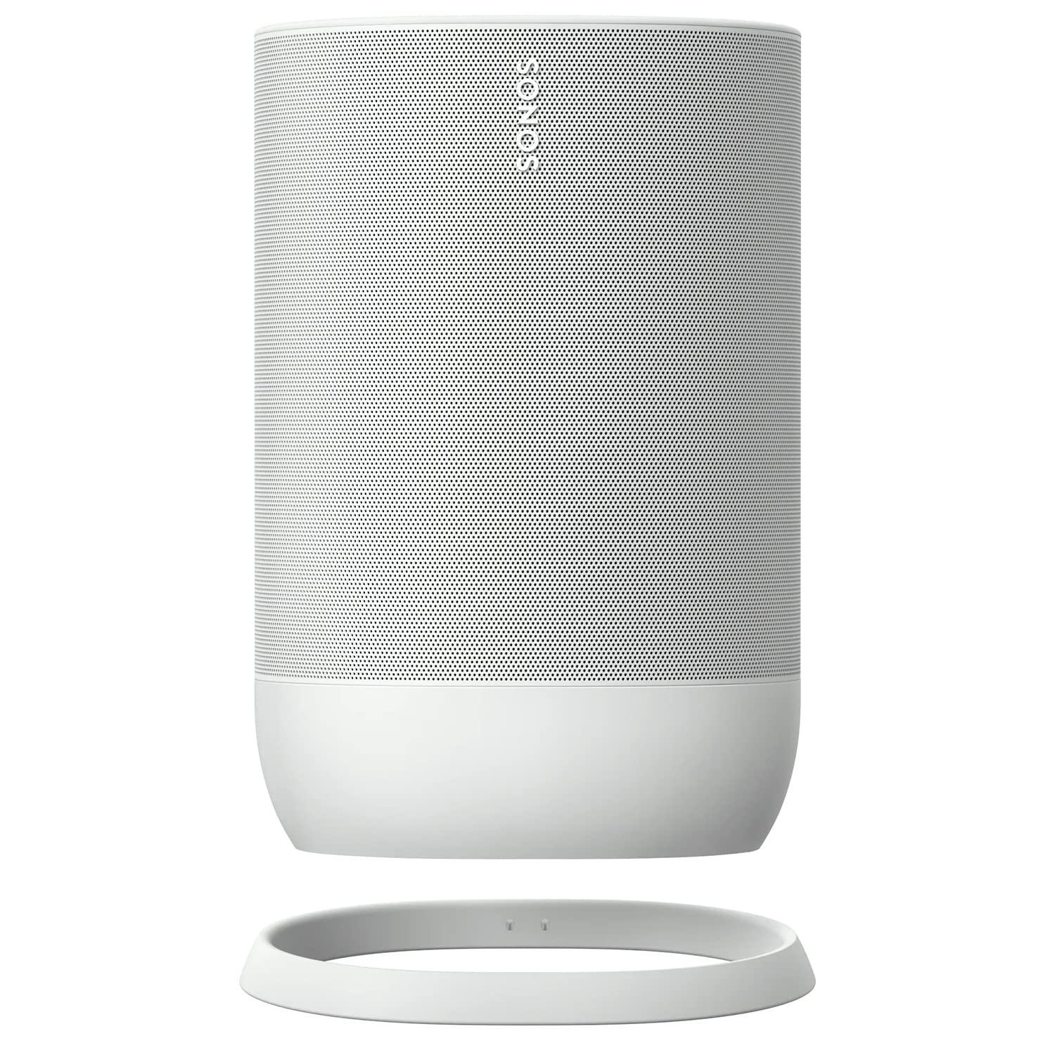 Sonos Move - Battery-Powered Smart Wi-Fi and Bluetooth Speaker with Alexa Built-in - Lunar White (2-Pack)