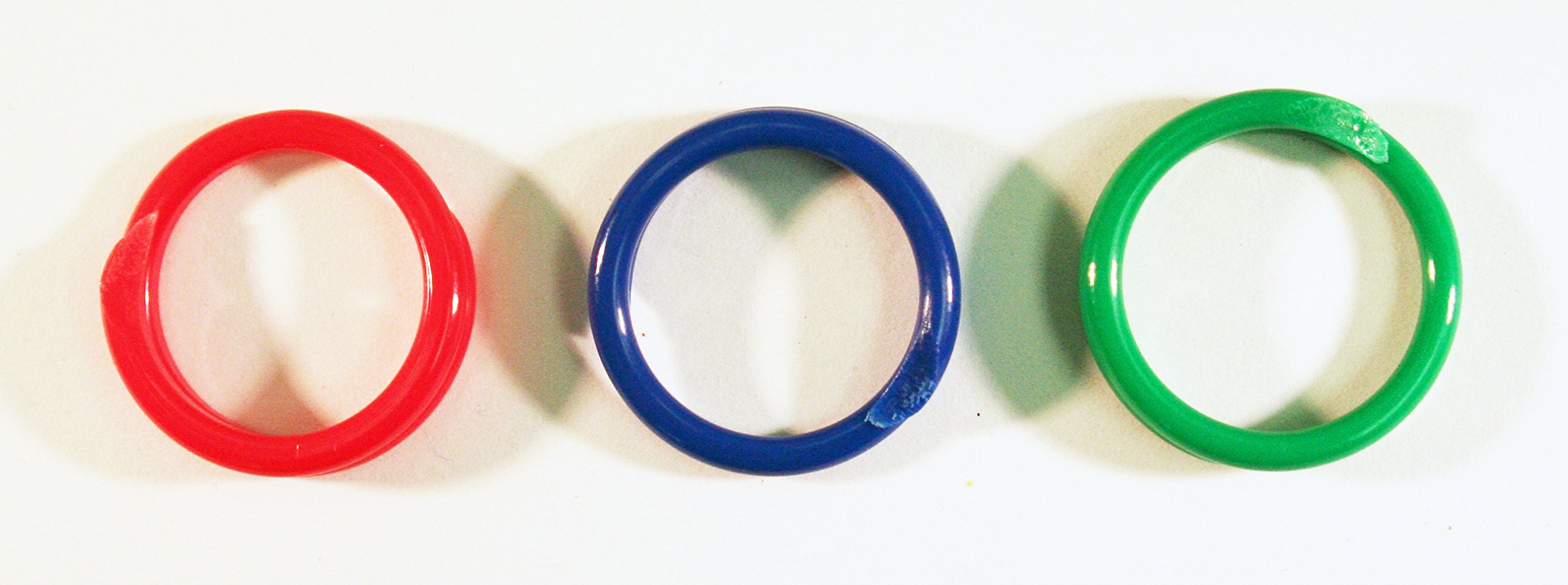 Pack of 100, Size 12, 3/4" inch Spiral Leg Bands (Available in Red, Blue and Green) (Green)