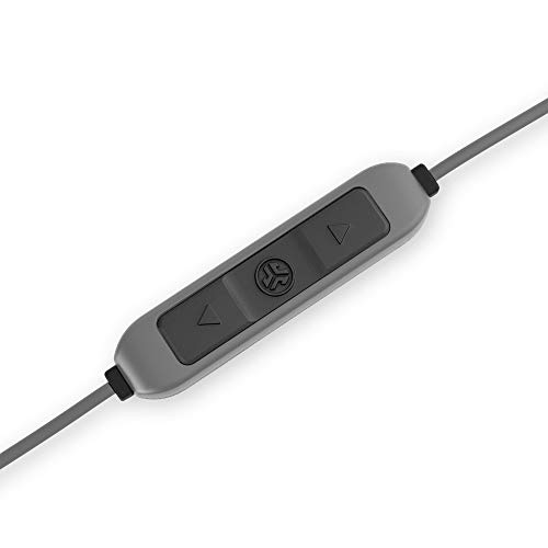JLab Metal Bluetooth Wireless Rugged Earbuds | Titanium 8mm Drivers | 6 Hour Battery Life | Noise Isolation | Bluetooth 5.0 | IP55 Sweat Proof Rating Extra Gel Tips & Cush Fins | Gunmetal…