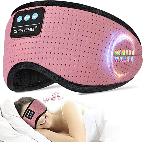 Sleep Headphones White Noise Sleep Mask 3D Music Blue-Tooth Sleeping Eye Mask Sleeping Headphones for Side Sleepers Sleep Mask with Bluetooth Headphones Gifts for Men Women