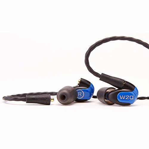 Westone Audio W20 Dual-Driver True-Fit Earphones with MMCX Audio Cable and 3 Button MFi Cable with Microphone, Black