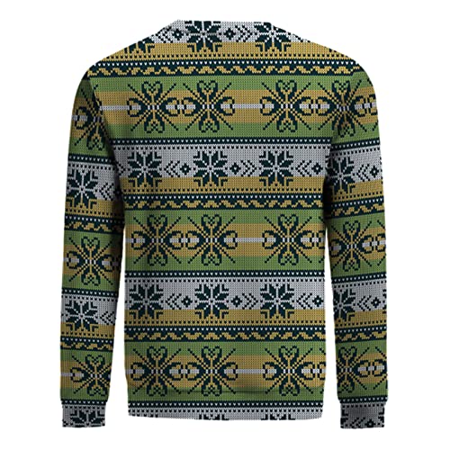Holiday Sweatshirts For Men 3D Printed Graphic Sweatshirts Funny Top Holiday Pullover Crewneck Long Sleeve
