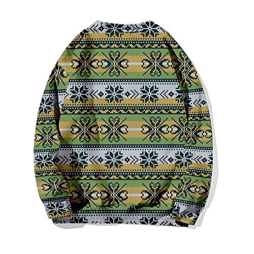 Holiday Sweatshirts For Men 3D Printed Graphic Sweatshirts Funny Top Holiday Pullover Crewneck Long Sleeve
