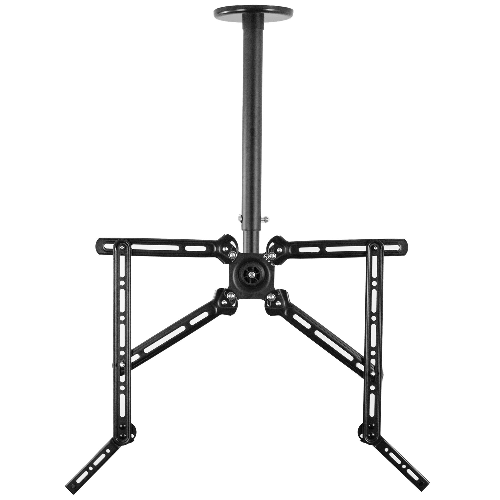 VIVO Manual Flat Ceiling TV Mount for 23 to 55 inch Screens with Universal Sound Bar Bracket, TV and Soundbar Mount Combo, Mount-KIT-VCSB2