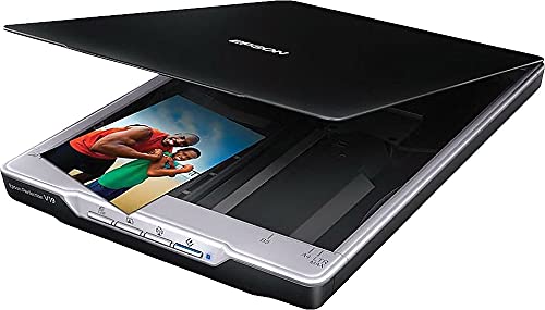 Epson Perfection V19 Color Photo & Document Scanner with scan-to-cloud & 4800 dpi optical resolution , Black