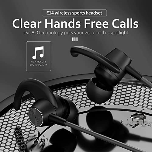 Bluetooth Headphones,V5.0 Wireless Magnetic Earbuds 16H Playtime,IPX7 Sweatproof Bluetooth Neckband Earphone with Built-in Microphone for Sports Phone Call Music(Black)