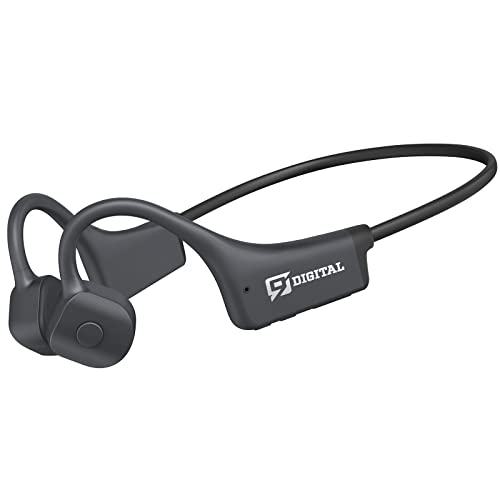 Bone Conduction Headphones Bluetooth 5.2,IP67 Waterproof Open Ear Headphones with Mic,Sweatproof Wireless Sport Earphones,Inductivv Bone Conduction Headset for Workouts,Running,Cycling and Gym(Black)