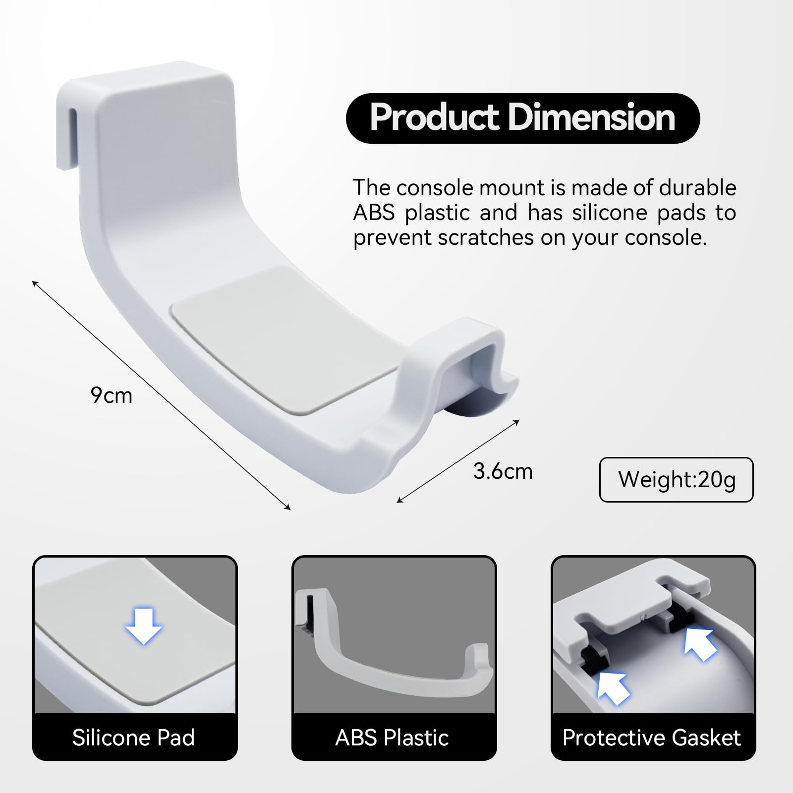 YUSPENYE 2pcs PS5 Headset Holder Accessories, 2packs PS5 Controller Stand, PS VR Holder, PS5 Headphone Holders