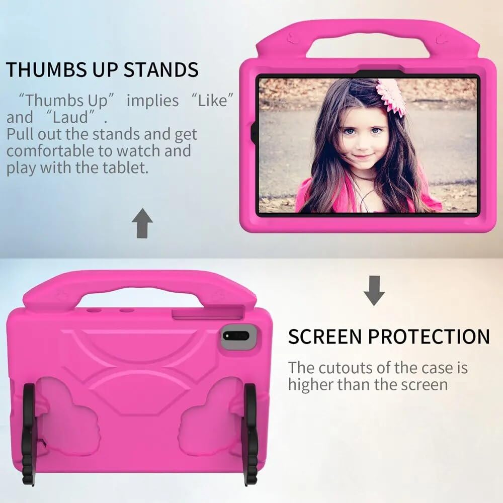Tablet Case Suitable for Samsung Galaxy Tab S8 11.0" 2022 SM-X700 SM-X706 S7 SM-T870 T875 T876B 2020 EVA Kids Cover (Color : Red, Size : 11 inch TabS7 TabS8)