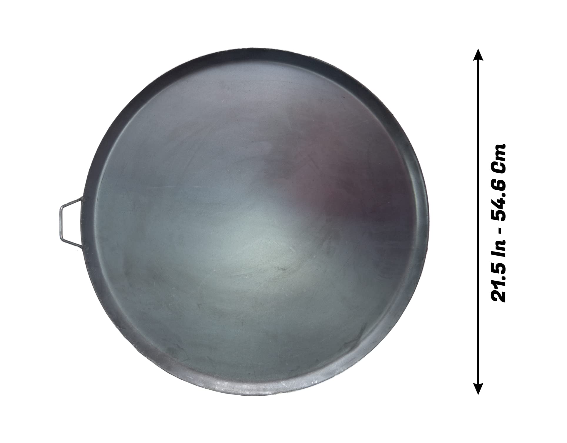 Comal Para Tortillas Grandes 21.5 Inch Redondo for Tortillas y Quesadilla Carbon Steel Heavy Duty Metal Handle