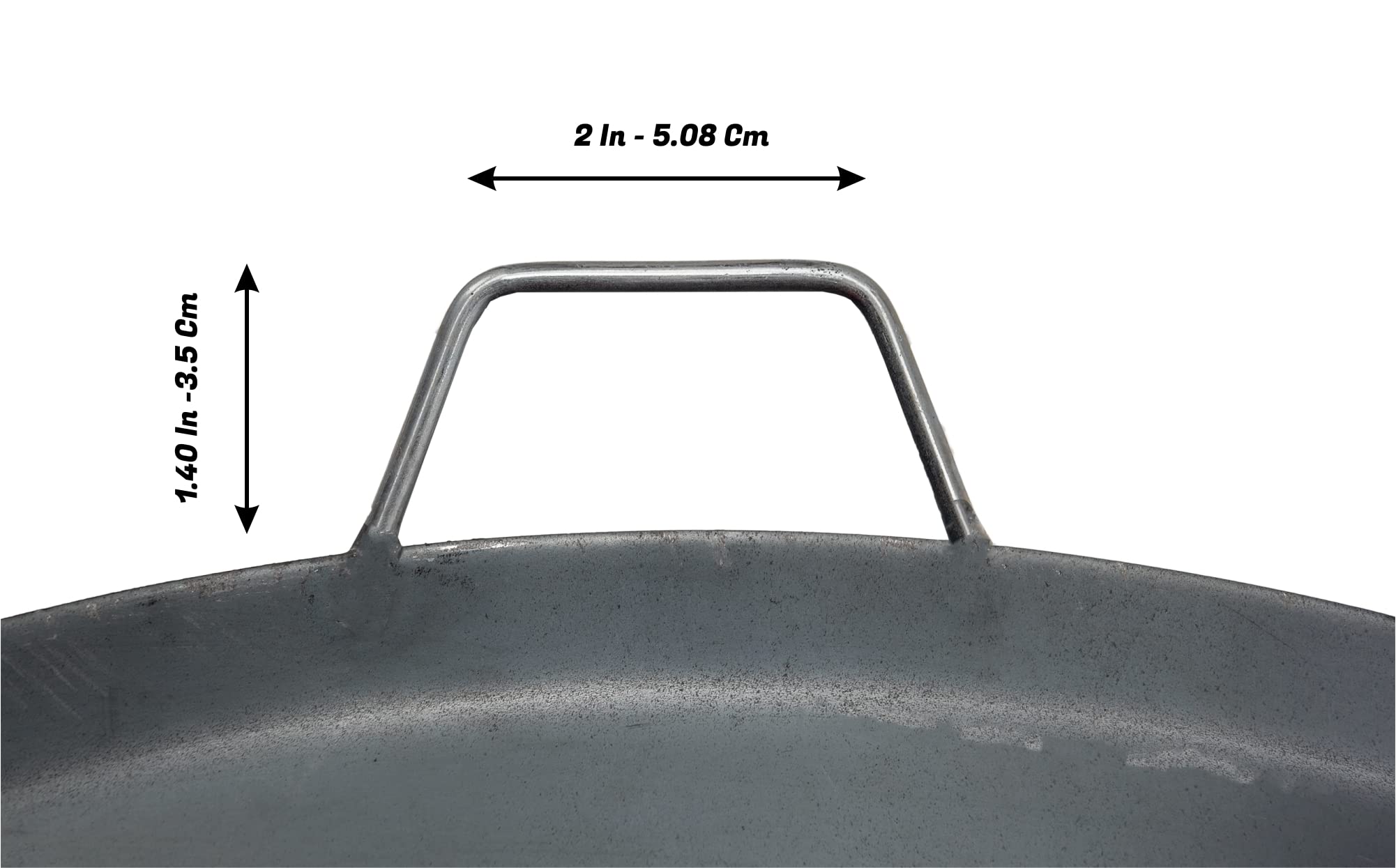 Comal Para Tortillas Grandes 21.5 Inch Redondo for Tortillas y Quesadilla Carbon Steel Heavy Duty Metal Handle