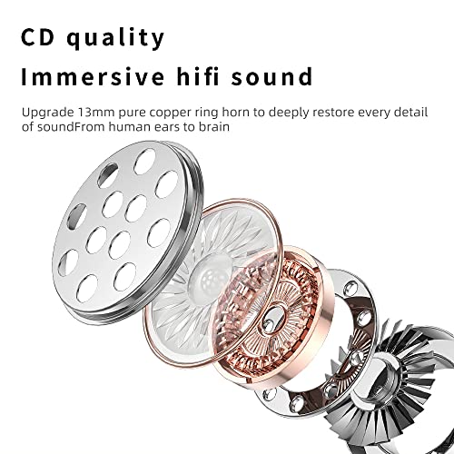 Mini Wireless Earbuds, Bluetooth 5.1 in Ear Light-Weight Headphones, IPX7 Waterproof Sport Stereo Earphone, Built in Mic Noise Cancelling Headset with Charging Case, for iPhone/Samsung/Galaxy