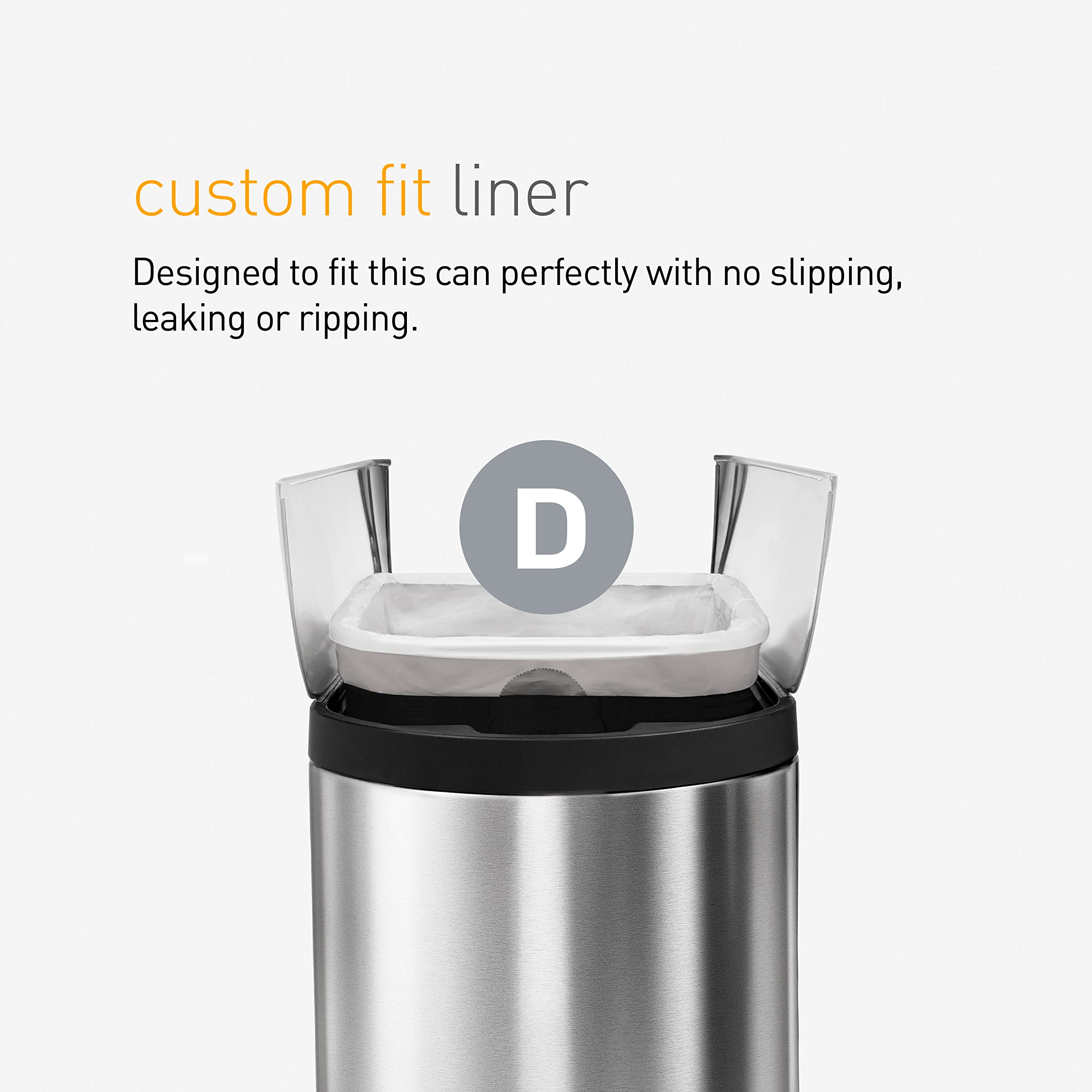 simplehuman Code D Custom Fit Drawstring Trash Bags in Dispenser Packs, 60 Count, 20 Liter / 5.3 Gallon, Blue
