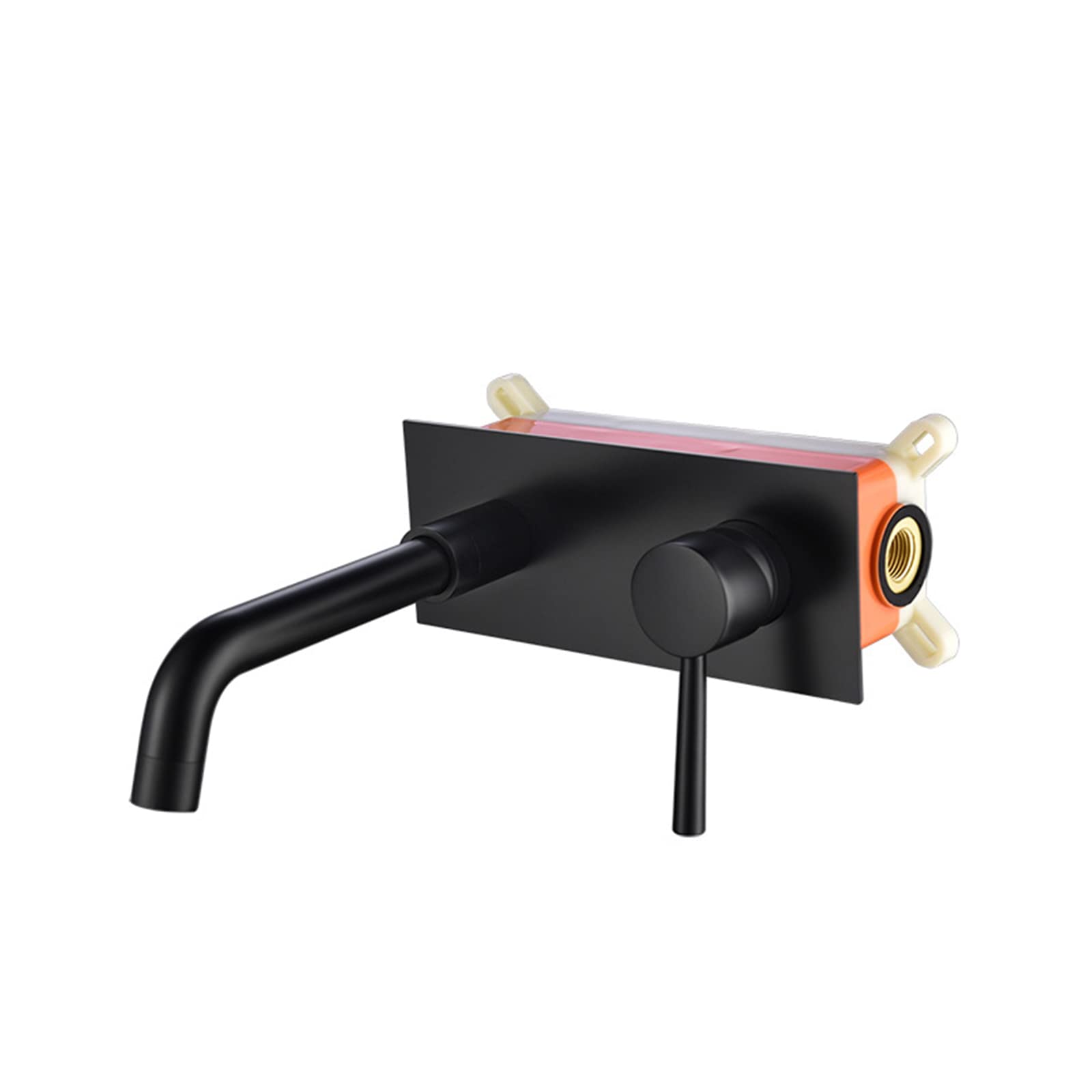 Bathroom Faucet Wall Mounted Bathroom Sink Faucet 360° Rotate Faucet Aerator Basin Mixer Tap Black Brass Lavatory Faucet Single Handle Hot and Cold Water Bathroom ​Vessel Sink Faucet Heavy Duty