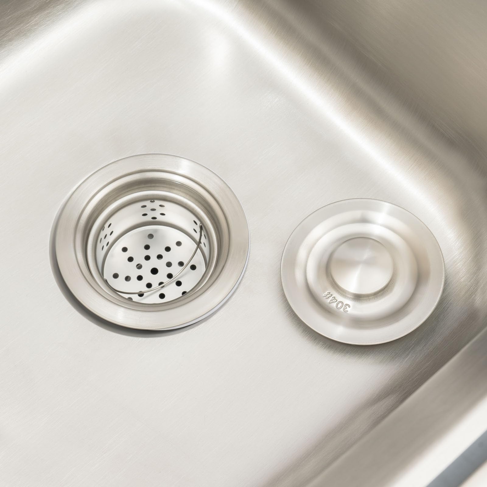 Stainless Steel Commercial Kitchen Sink Utility Sink 47 Inch Width with Prep Table 360 ° Rotatable Faucet 2 Compartment Storage Shelves