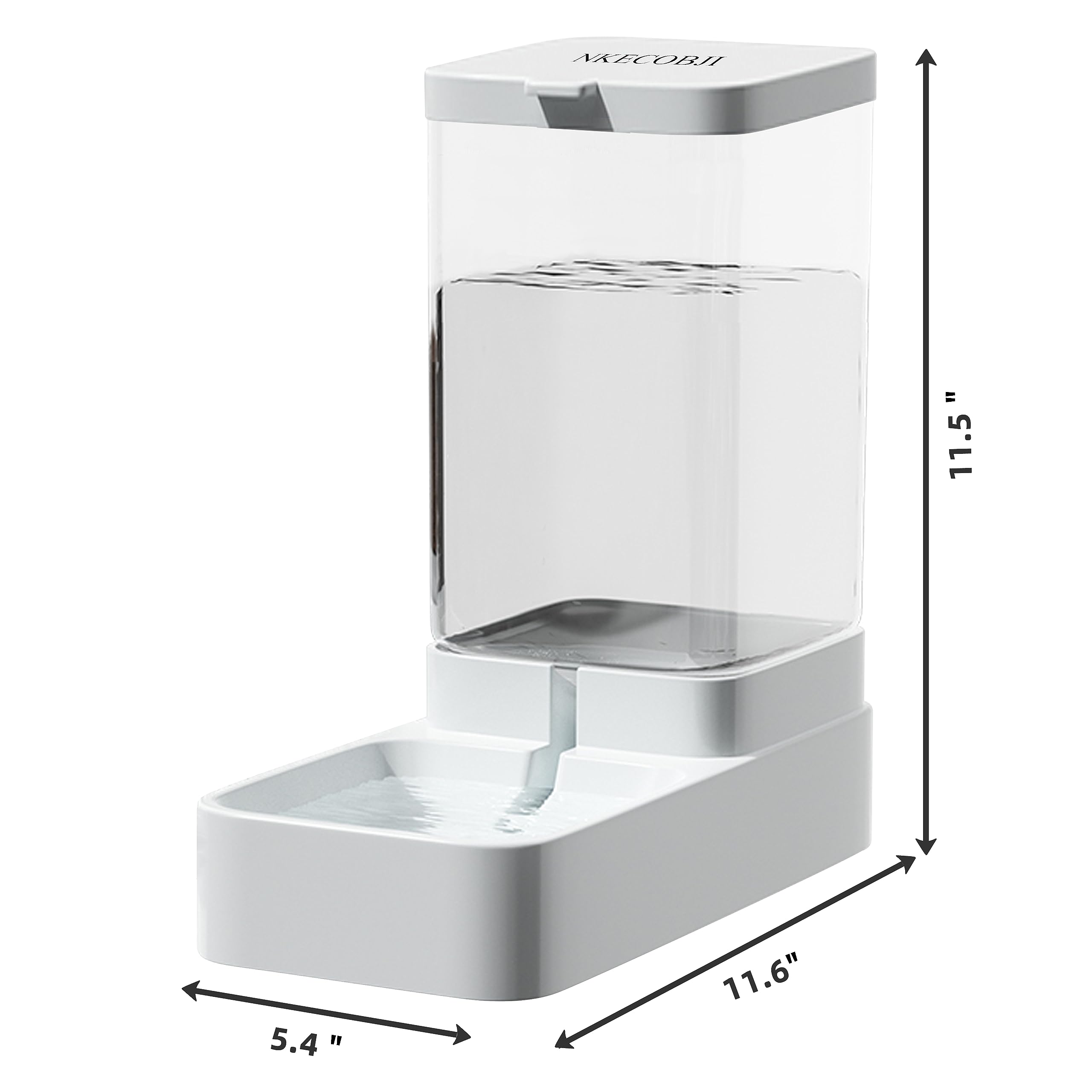 NKECOBJI Gravity Pet Feeder and Water Dispenser Set, Automatic Dog Feeder and Dog Water Dispenser for Dogs Cats Pets Animals Large Capacity(Water Feeder)