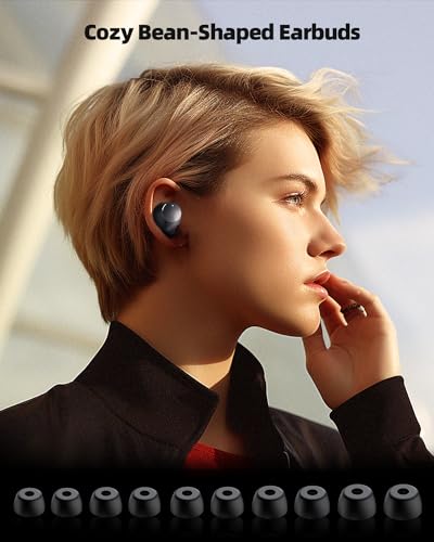 Skysay Wireless Earbuds ENC Noise Cancellation Bluetooth 5.3 Headphones Stereo Ear Buds with Digital Power Display, 100 Hrs Standby Time (Indigo)