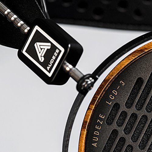 Audeze LCD-3 Over Ear Open Back Headphone Zebrano Wood Rings with New Suspension Headband