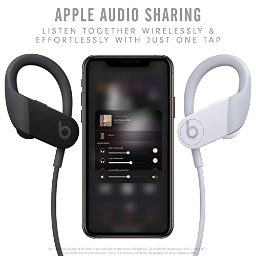 Powerbeats High-Performance Wireless Bluetooth Headphones - Black - MWNV2LL/A (Renewed)