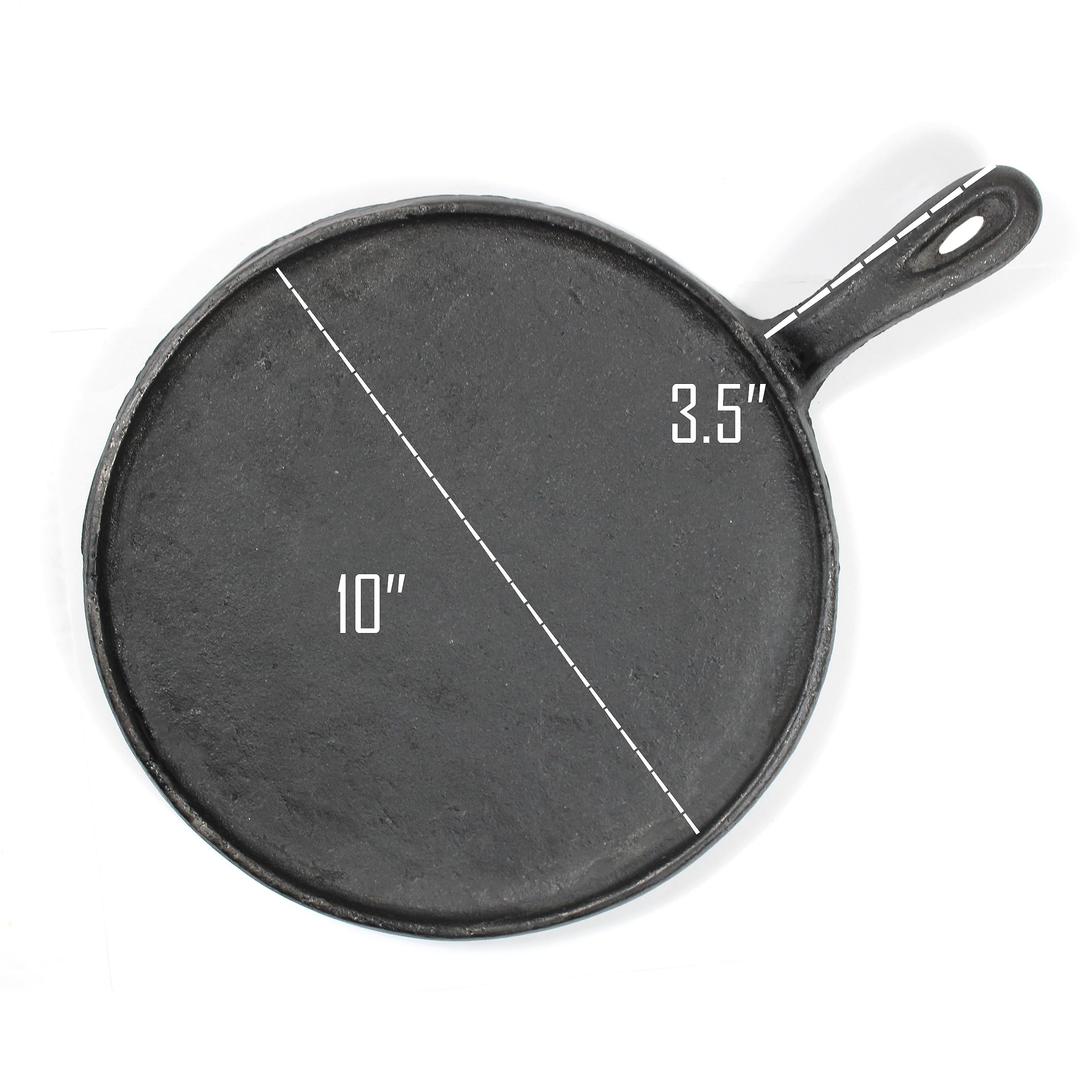 Oro Import Cast Iron Griddle Round Comal Fajitas (10 In)