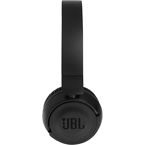 JBL T450BT Wireless On-Ear Headphones with Built-in Remote and Microphone, Includes Bonus Extended 5ft Charging Cable and Velvet Storage Pouch - Black