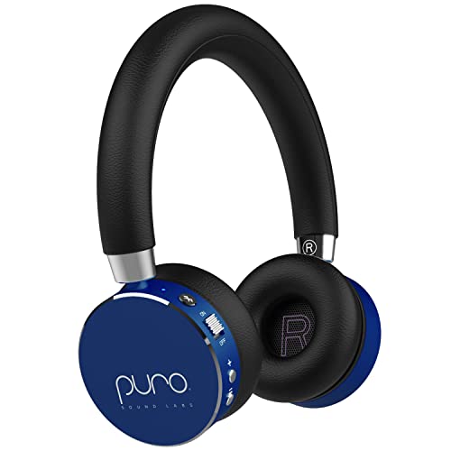 Puro Sound Labs BT2200s Volume Limited Kidsâ Bluetooth Headphones â Safer Headphones for Kids â Studio-Grade Audio Quality & Noise Isolation- Sapphire Blue