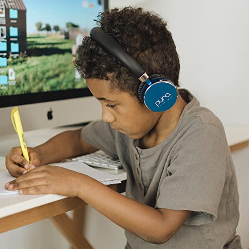 Puro Sound Labs BT2200s Volume Limited Kids’ Bluetooth Headphones – Safer Headphones for Kids – Studio-Grade Audio Quality & Noise Isolation- Sapphire Blue