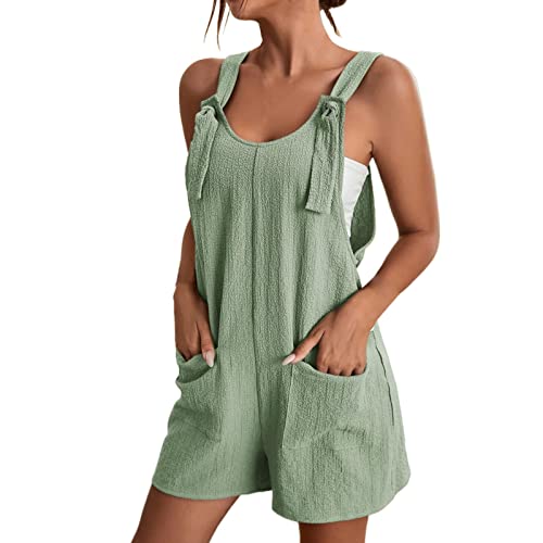 Cheifay Leggings for Women Sleeveless Rompers for Women Dressy Adjustable Spaghetti Straps Hiking Jumpsuits Going Out Overalls with Pockets Jumpsuits for Women
