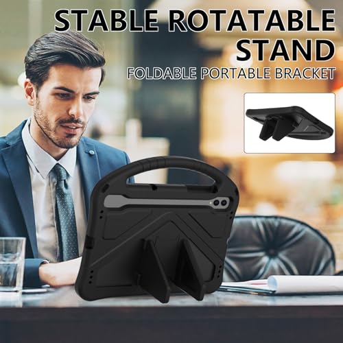 ESSTORE Kids Case Compatible with Samsung Galaxy Tab S9 11"/Tab S9 FE 10.9"/Tab S8 11"/Tab S7 11" Shockproof Children Friendly EVA Foam Protective Stand Handle Cover with Shoulder