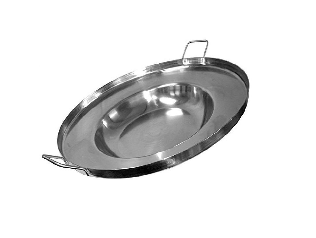 Large Mexican Style Wok Comal Cazo Griddle Fryer Chicharron Deep Fry Pan Stainless Steel For Carnitas Panza Abajo 23" Paella