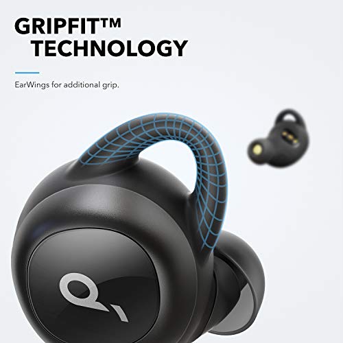 Soundcore Liberty True Wireless Earbuds, 100 Hour Playtime, Graphene Sound, Fast Charging, Secure Fit, Bluetooth 5, Easy Pairing, Sweatproof True Wireless Earbuds with Smart AI, Stereo Handsfree Calls