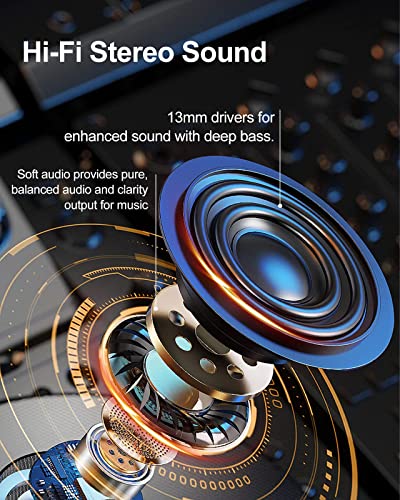 Wireless Earbud AIR 2 Pro, Bluetooth 5.3 Headphones Stereo Bass, Bluetooth Earbud in Ear with HD Mic, Earphones IP7 Waterproof Sports, 35H Playtime with Mini Charging Case Ear Buds for Android iOS
