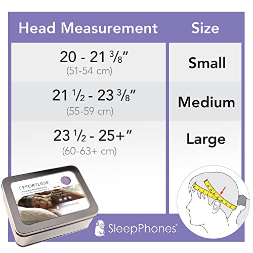 SleepPhones Effortless V8 Sleep Headphones by AcousticSheep | 24-hour Battery | Original Comfortable Bluetooth Headphones with Wireless Induction Charging (Medium, Nighttide Navy Breeze, US Wall Plug)