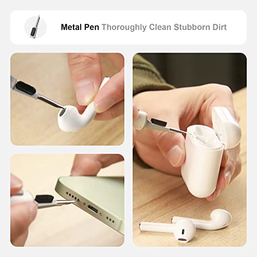 Airpod Cleaner Kit，Earbud Cleaning Kit for Airpods Pro 1 2 3, Xsusmdom Cleaning Pen for Wireless Earbuds, 3 in 1 Multi-Purpose case Cleaning Tool