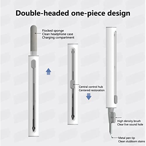 Airpod Cleaner Kit，Earbud Cleaning Kit for Airpods Pro 1 2 3, Xsusmdom Cleaning Pen for Wireless Earbuds, 3 in 1 Multi-Purpose case Cleaning Tool