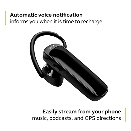 Jabra Talk 25 SE Mono Bluetooth Headset β Wireless Single Ear Headset with Built-in Microphone, Media Streaming, up to 9 Hours Talk Time, Black