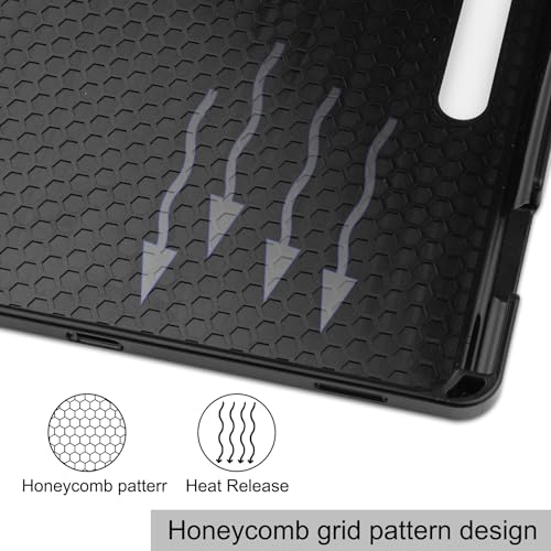Case for Samsung Galaxy Tab S7 FE 12.4-Inch 2021 Release Model (SM-T730/733/736/738) Smart Slim Tri-Fold Tablet TPU Leather Cover With Auto Wake/Sleep for Samsung Galaxy Tab S7 FE Cover (Black)