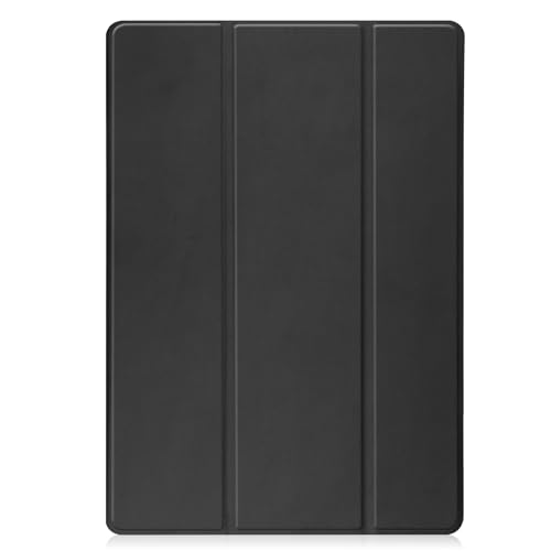Case for Samsung Galaxy Tab S7 FE 12.4-Inch 2021 Release Model (SM-T730/733/736/738) Smart Slim Tri-Fold Tablet TPU Leather Cover With Auto Wake/Sleep for Samsung Galaxy Tab S7 FE Cover (Black)
