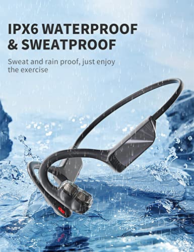 Bone Conduction Headphones, ๐ฎ๐ฌ๐ฎ๐ฏ ๐๐ฅ๐๐ง๐๐๐๐ Dual Speaker Open Ear Headphones Bluetooth 5.3, Sweatproof Sports Wireless Earphones with Mic for Running, Cycling, Hiking, Driving and Fitness