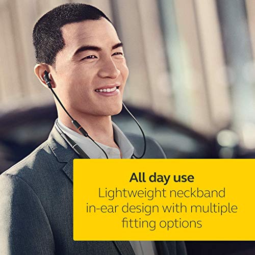 Jabra Evolve 65e Wireless Neckband Headset, Link 370, MS-Optimized β Bluetooth Headset with up to 13 Hours of Battery Life β Superior Sound for Calls and Music β Passive Noise Cancelling Headset